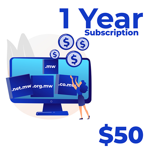 1 Year Domain Name Registration : Domains.co.mw